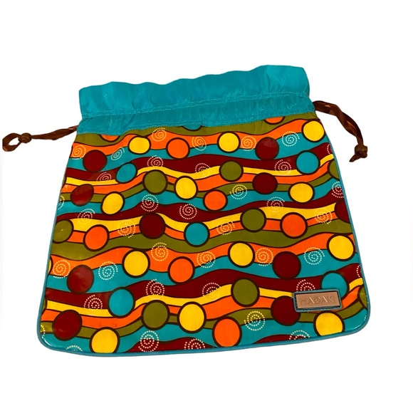 Hadaki | Bags | Hadaki Starburst Turquoise Orange Yellow Coated Cotton ...